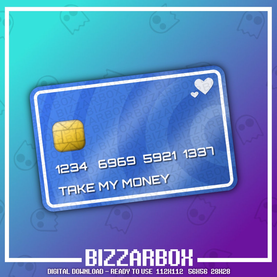 CREDIT CARD Twitch Emote / Twitch Emotes / Twitch Stream / Discord ...