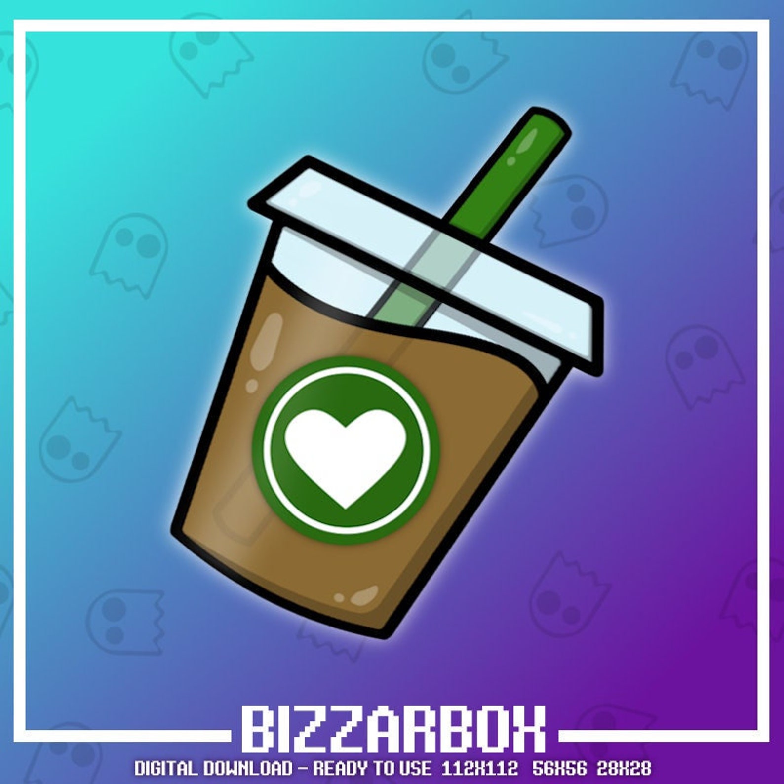 HEART ICED COFFEE Channel Points Emote for Twitch / Discord / Stream ...