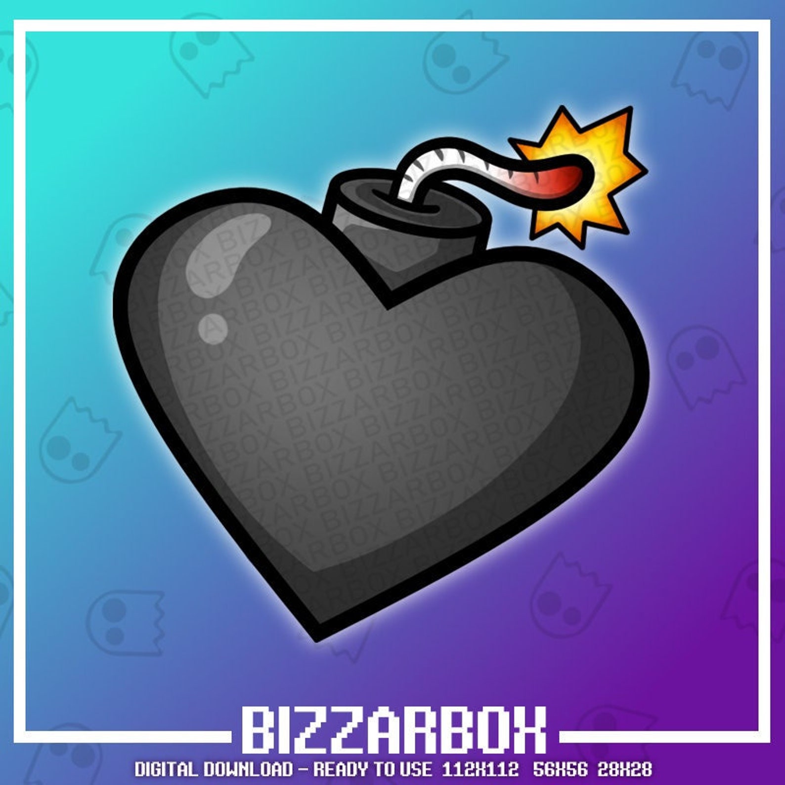 LOVE BOMB HEART Twitch Emote / Twitch Emotes / Twitch Stream / - Etsy