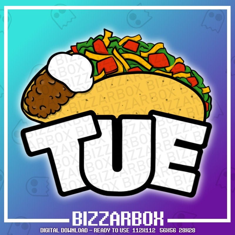 TACO TUE Twitch Emote / Twitch Emotes / Twitch Stream / - Etsy