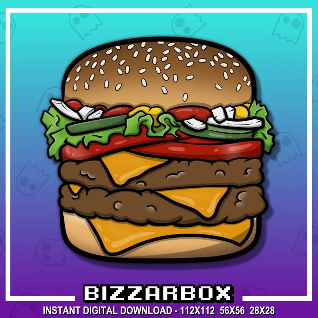 BURGER Twitch Emote / Twitch Emotes / Twitch Stream / Discord Emotes ...