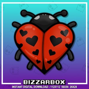 LADYBUG LOVE HEART Twitch Emote / Twitch Emotes / Twitch Stream ...