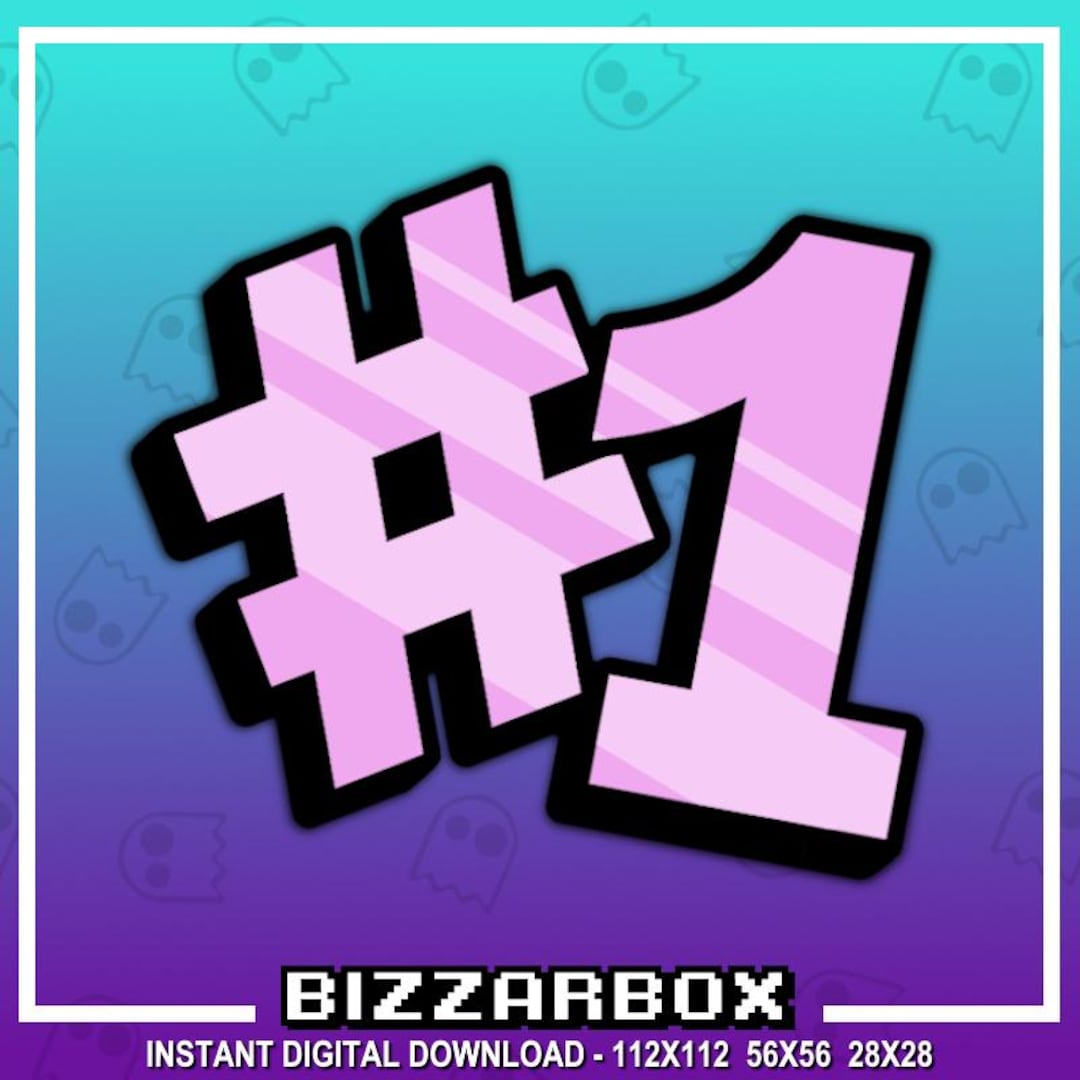 NUMBER 1 PINK Twitch Emote / Twitch Emotes / Twitch Stream / Discord ...