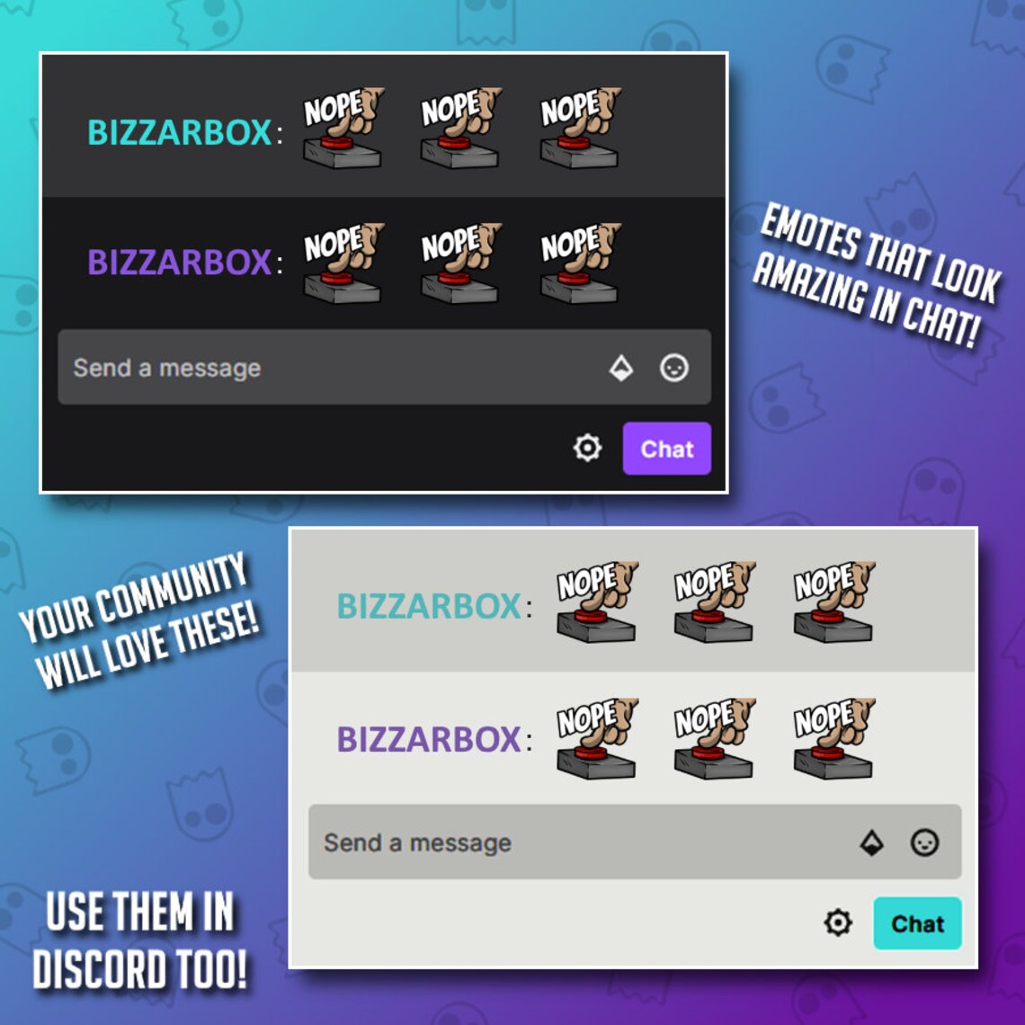 NOPE BUTTON Twitch Emote / Twitch Emotes / Twitch Stream / - Etsy