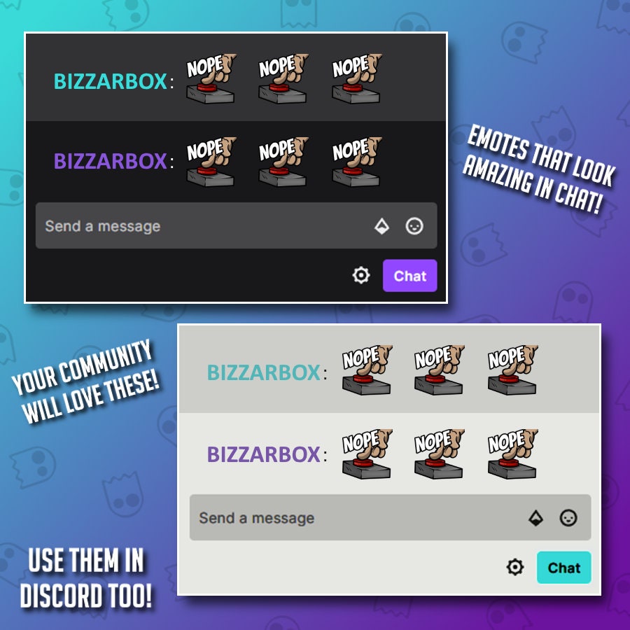 NOPE BUTTON Twitch Emote / Twitch Emotes / Twitch Stream / Discord ...