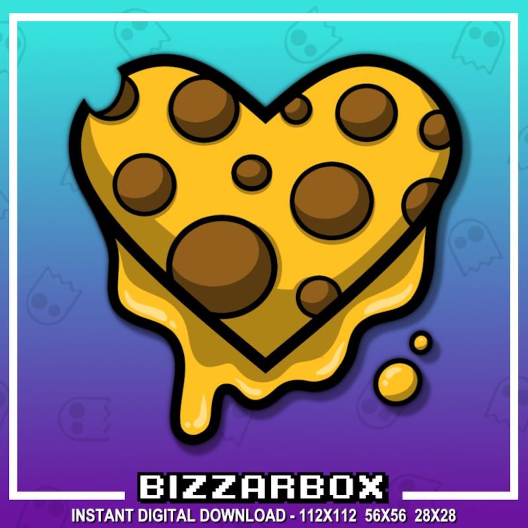 CHEESE HEART Twitch Emote / Twitch Emotes / Twitch Stream / Discord ...