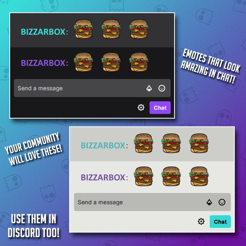 BURGER Twitch Emote / Twitch Emotes / Twitch Stream / Discord Emotes ...