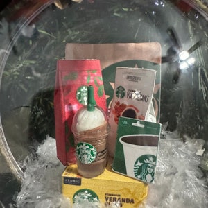 Coffee Lover Gift W/gift Card | Starbucks Inspired Ornament | Handmade ...