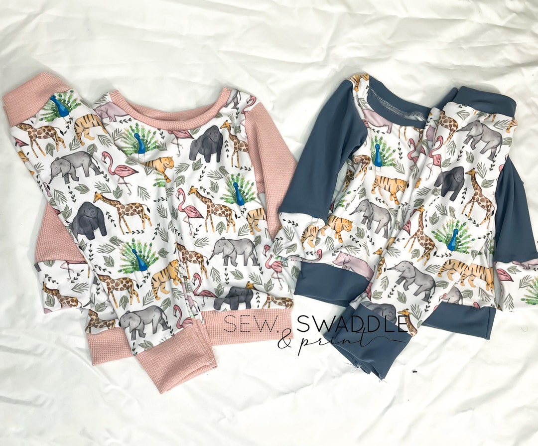 Zoo Animal Lounge Set 3months - Etsy