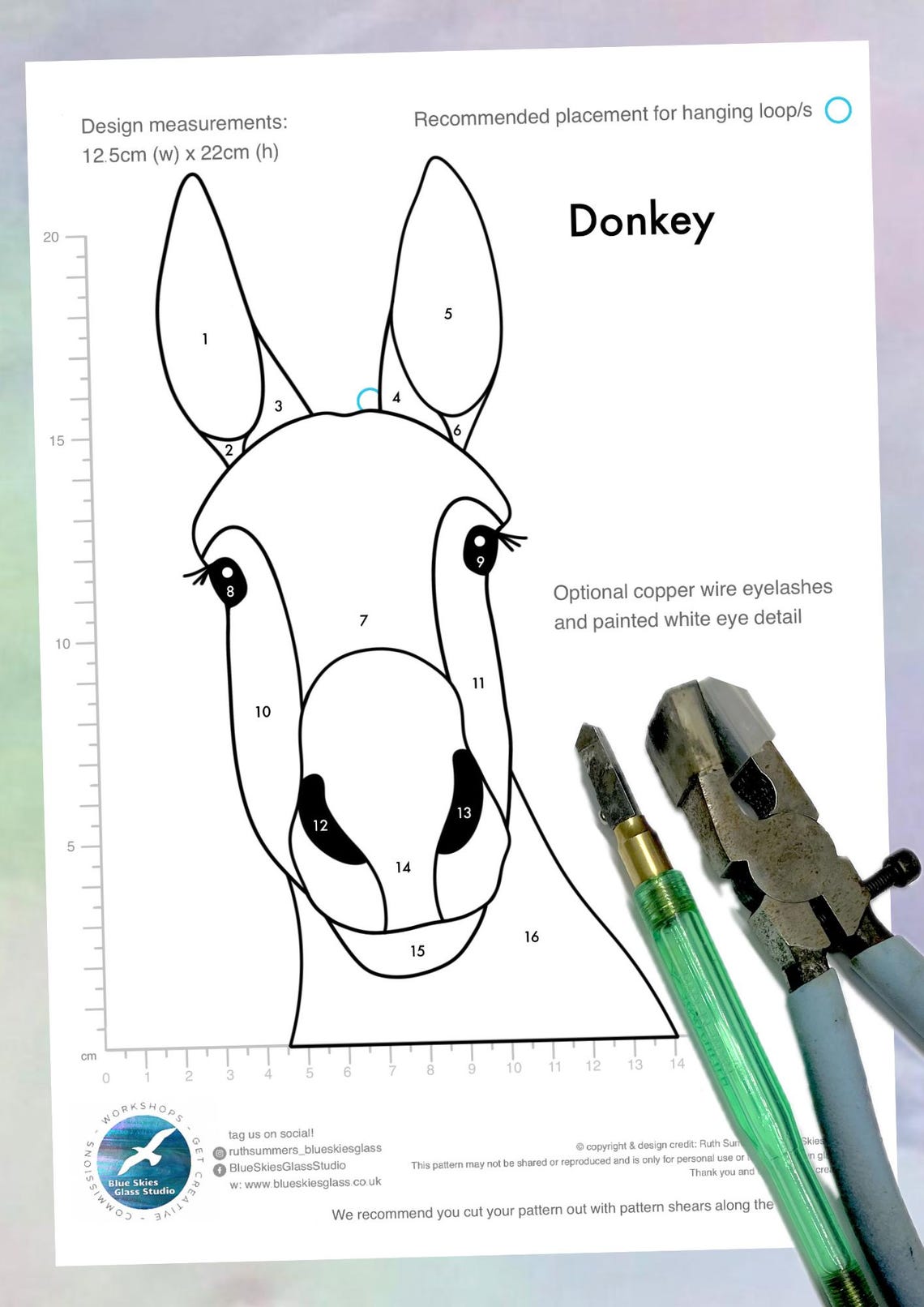 Donkey - DIGITAL DOWNLOAD PATTERN for Stained Glass Copper Foil - Etsy