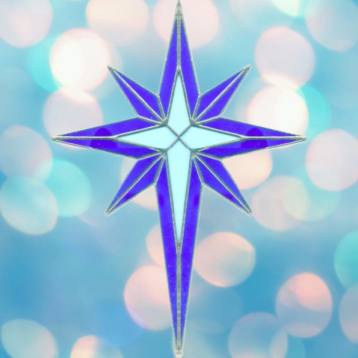 Star large DIGITAL DOWNLOAD PATTERN for Stained Glass Copper Foil 3 ...