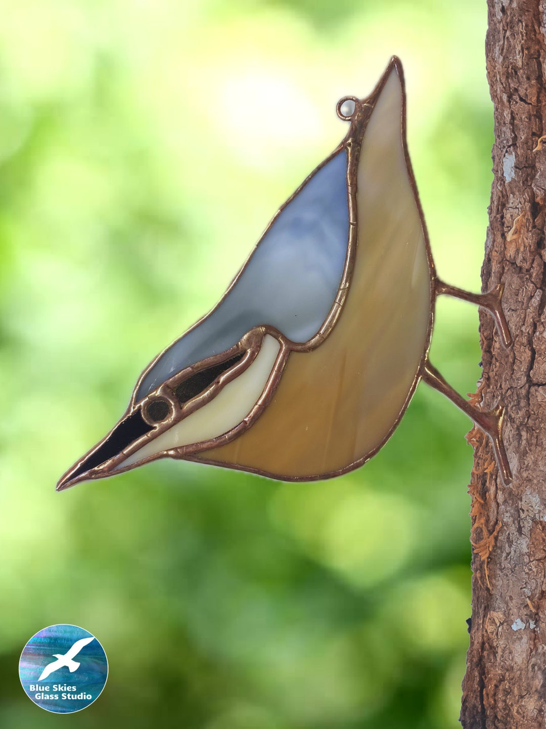Nuthatch - Pattern for Stained Glass Copper Foil (digital PDF and JPG ...