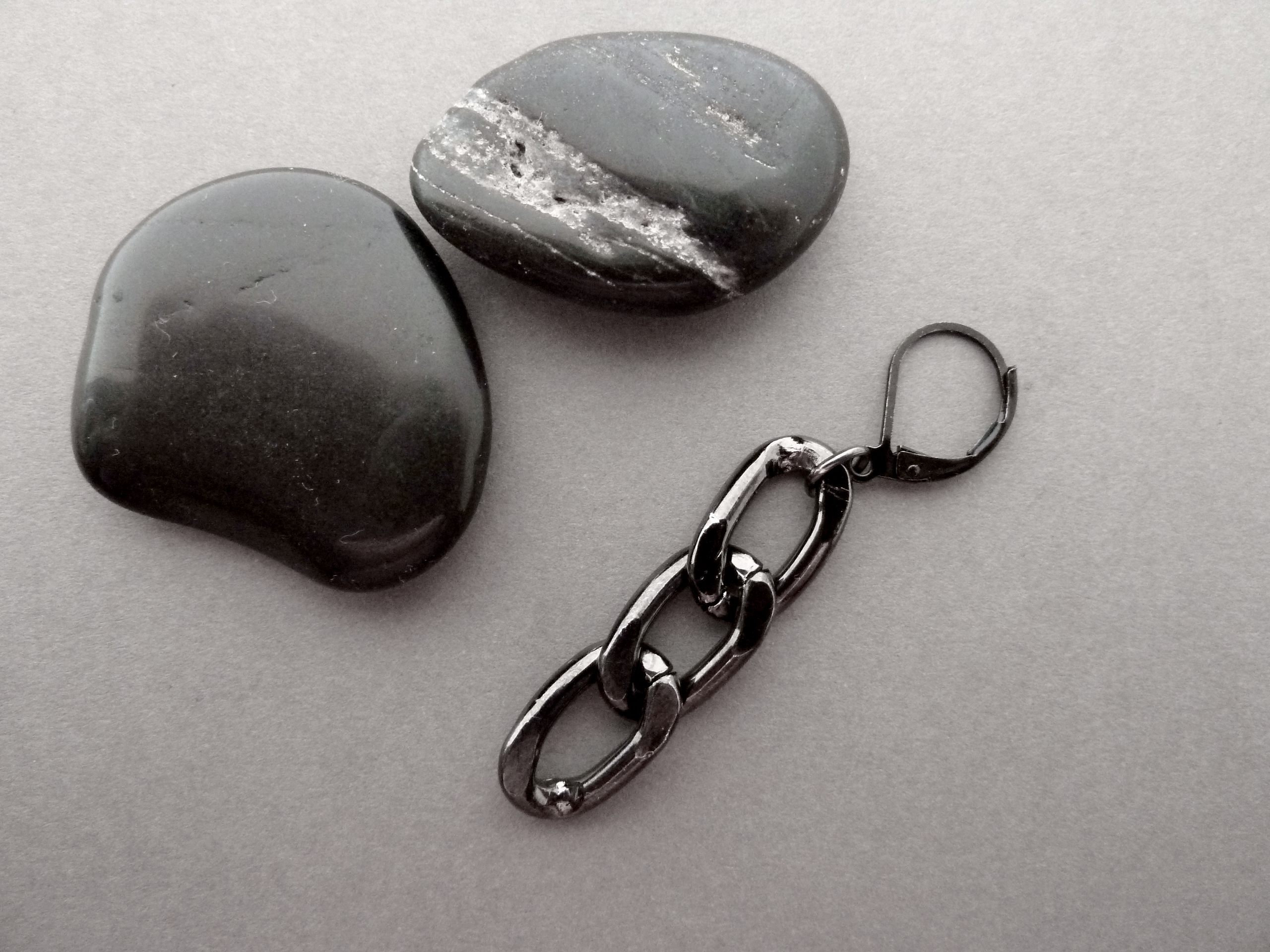 Men Dangle Earring Black Chain Men Earring Single Earring Bold - Etsy ...