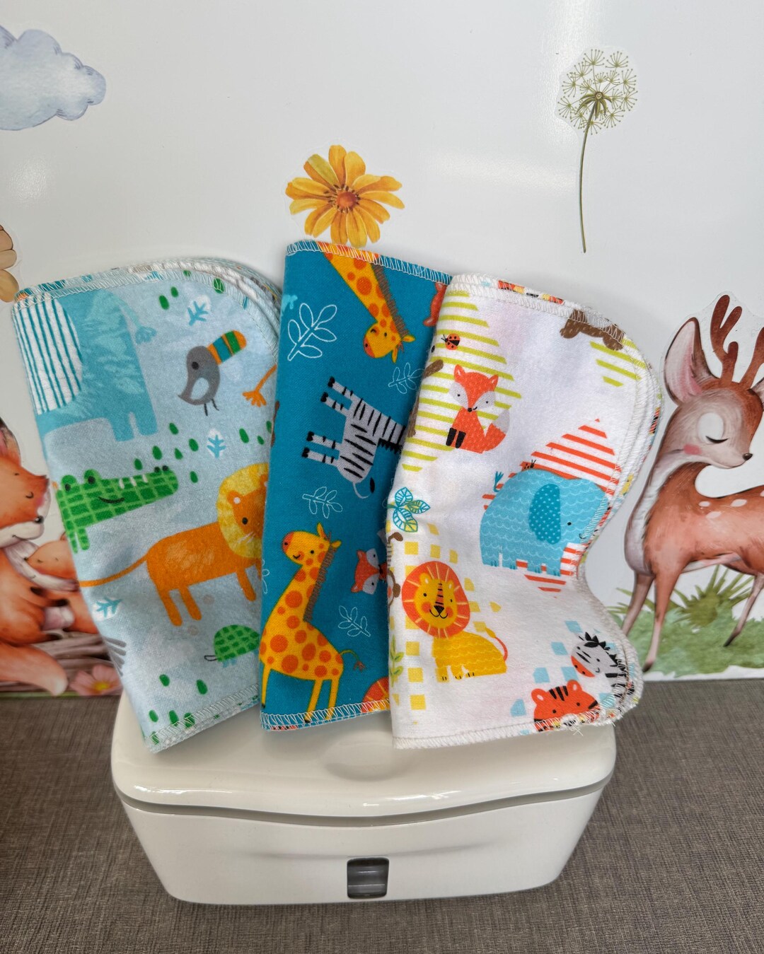 Reusable Baby Wipes: Kids Napkins| 2-ply Cotton Cloth Napkins, Set of ...