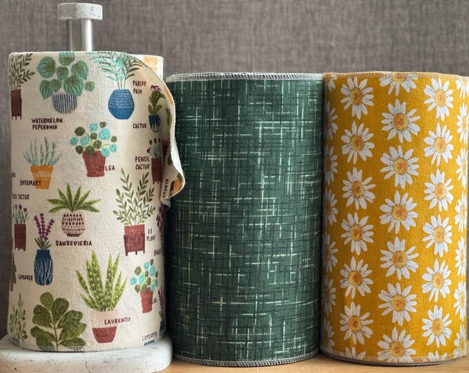 Un Reusable Paper Less Towels - Meadow Flowers //reusable Paper Towels ...