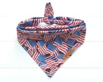 4th of July Dog Bandana Patriotic Dog Bandana Tie & Snap Dog Bandana ...