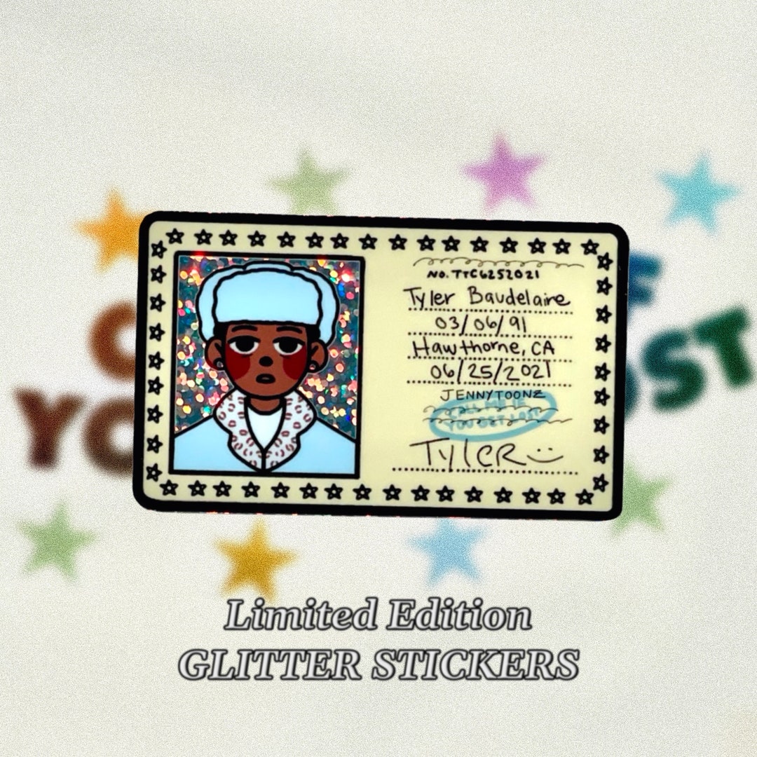 Tyler the Creator CMIYGL GLITTER Sticker Tyler Baudelaire Call Me If ...
