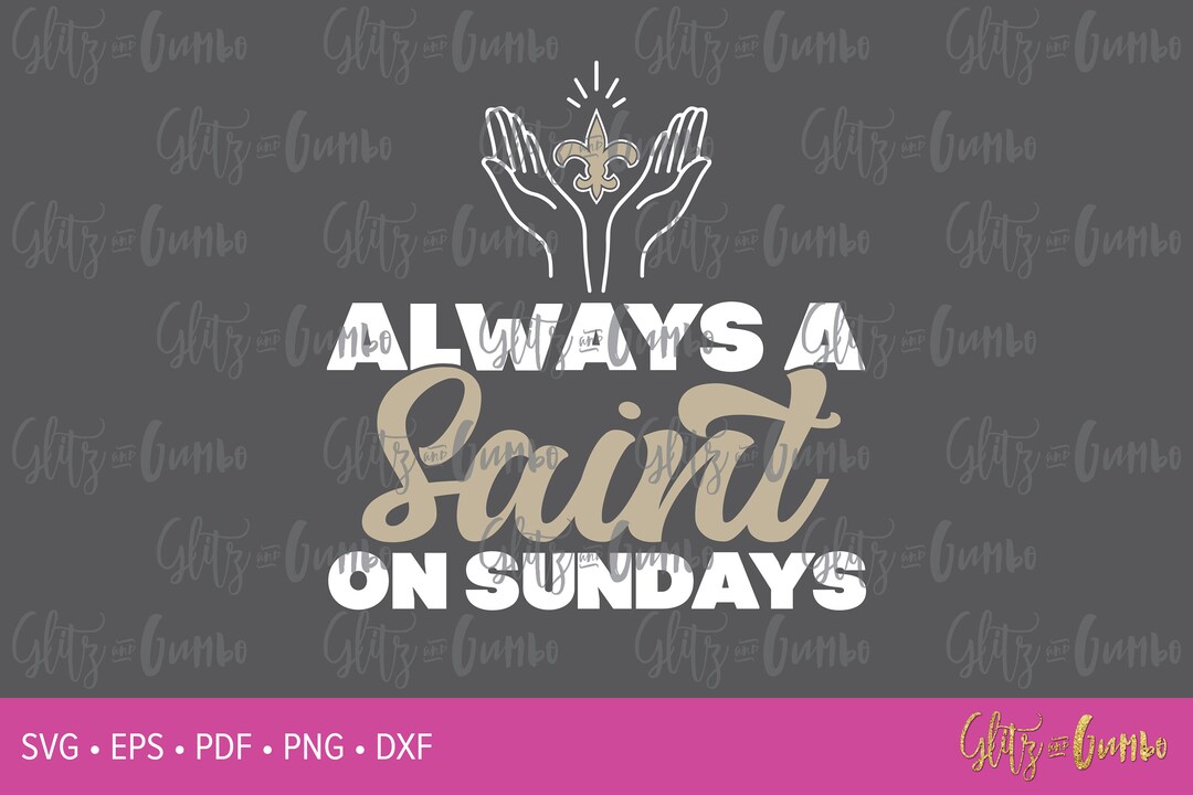 Sunday Game Day - New Orleans Football SVG DXF PNG Files for Cutting ...