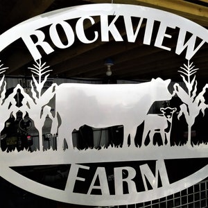 Custom Metal Farm or Family Sign, Animals, Tractor, Objects ...
