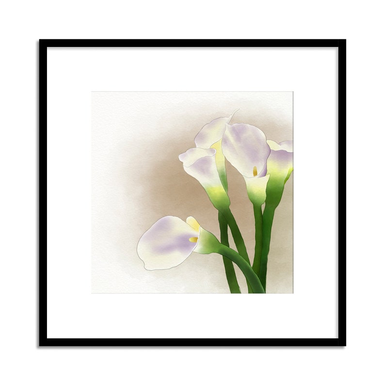 Calla Lily Watercolor Print, Giclee Water Lilies Art Print - Etsy