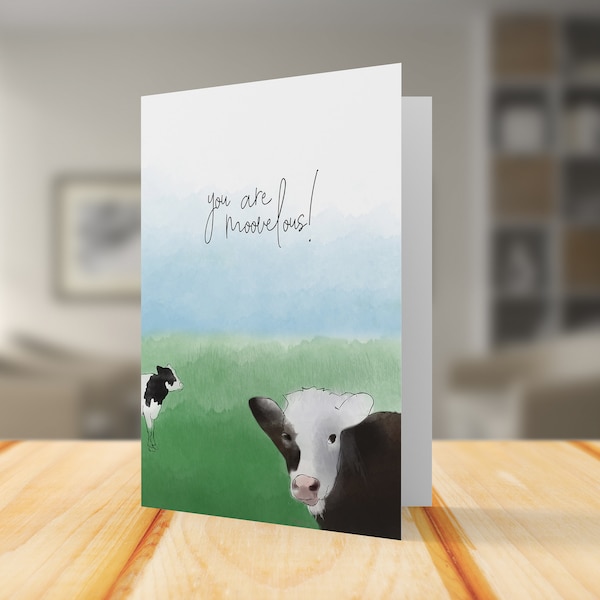 Cow Pun Thank You - Etsy