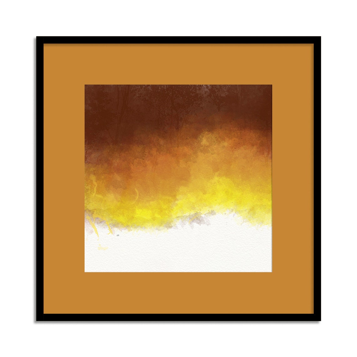 FIRE Abstract Watercolor Print, Giclee Art Print of Fire With Loose ...