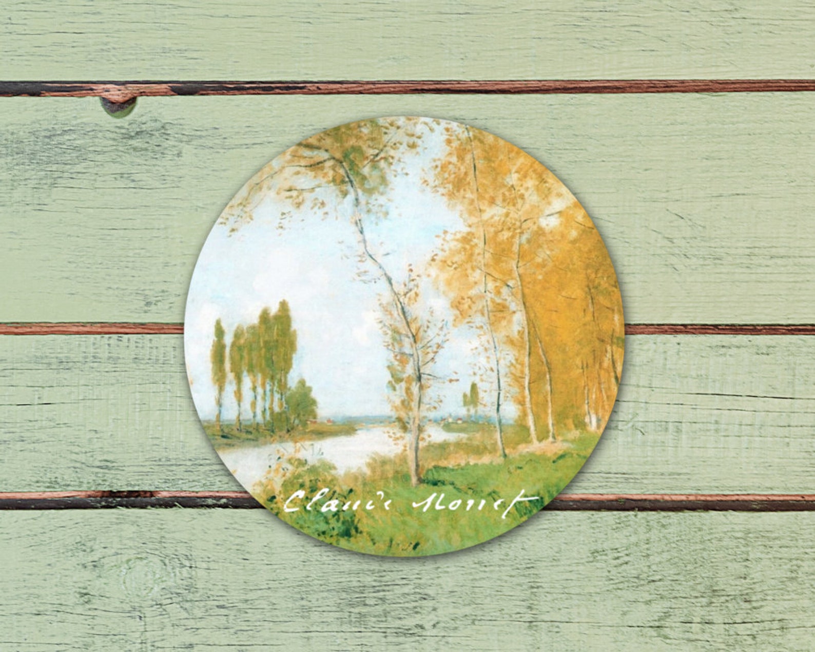 Claude Monet Circle Sticker | Spring in Argenteuil - Etsy