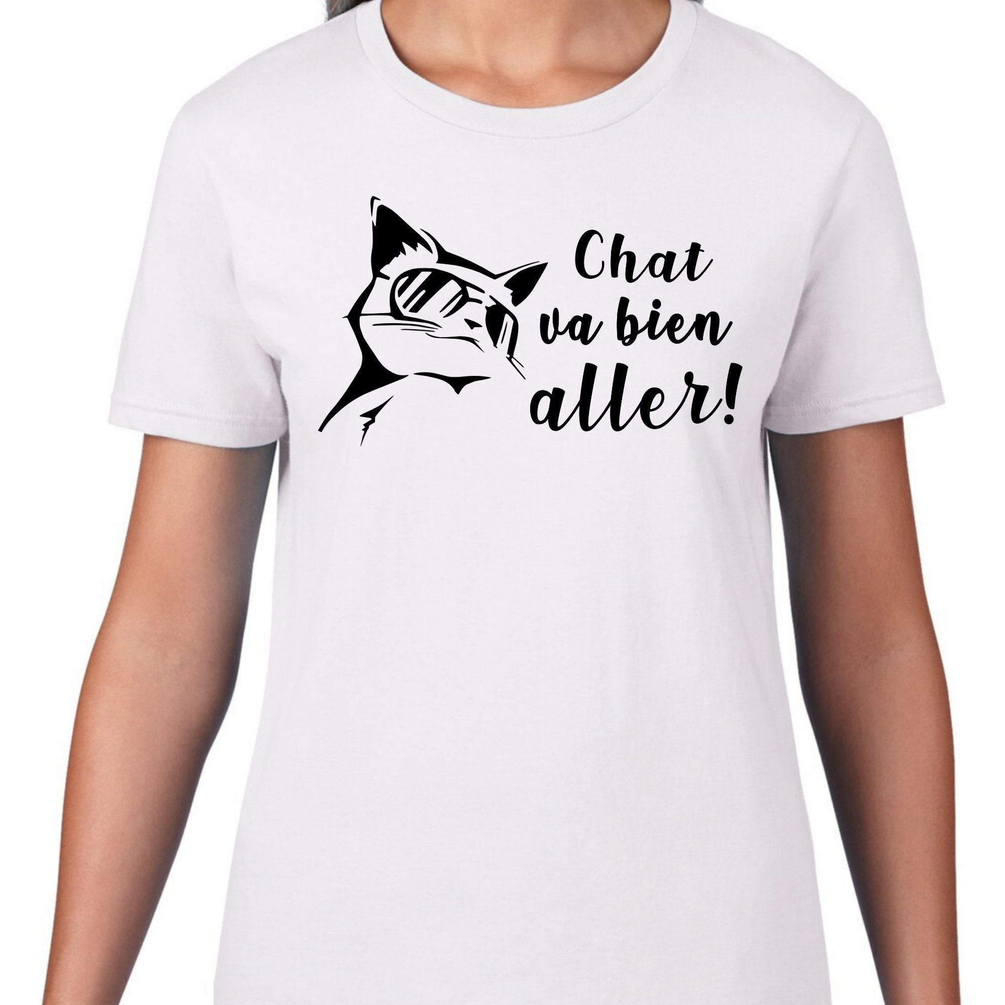 Chat va bien aller T-Shirt col rond | Etsy