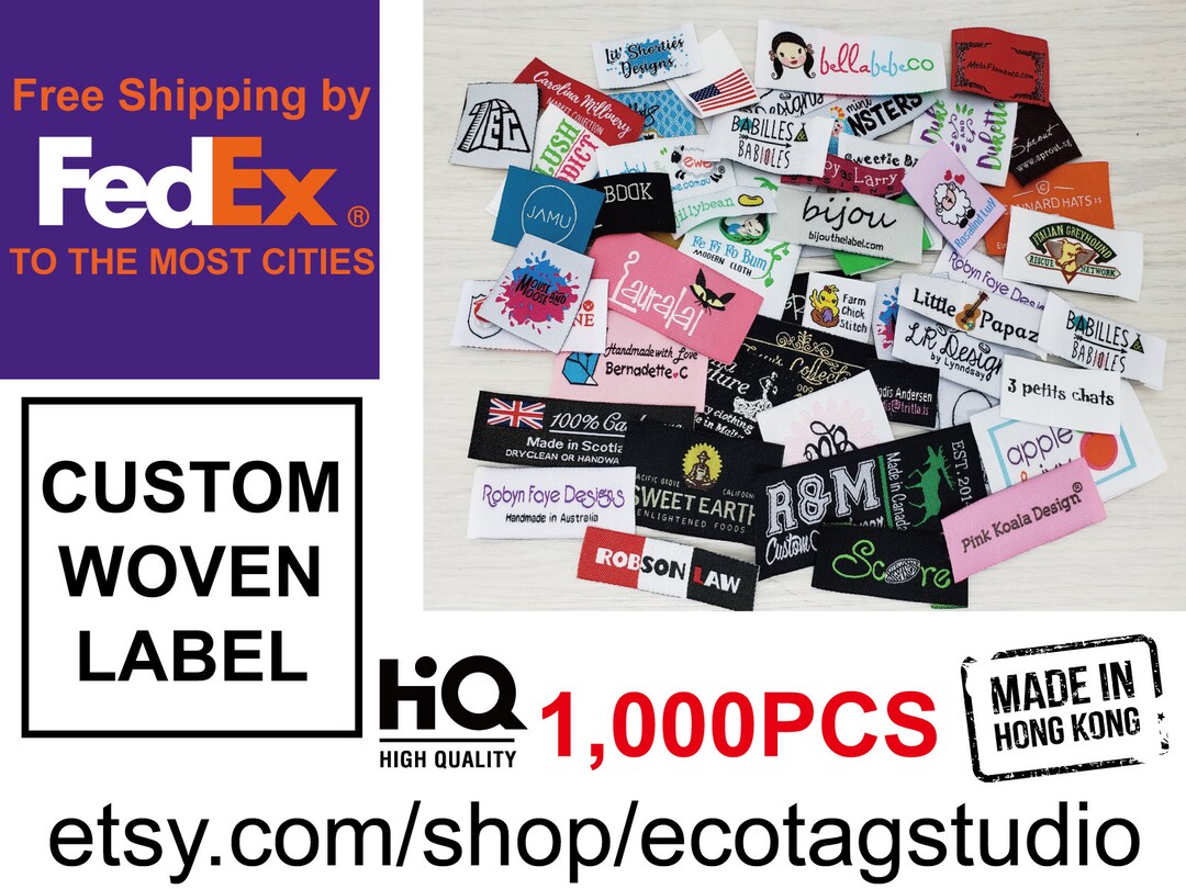 Custom Woven Labels Personalized Clothing Tags Handmade Fabric Labels ...