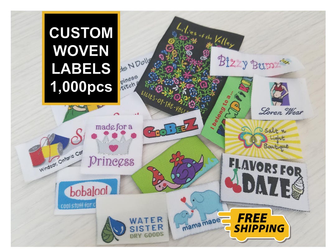 Sew on Label Sewing Clothing Lable Personalized Custom PYO Woven Label ...