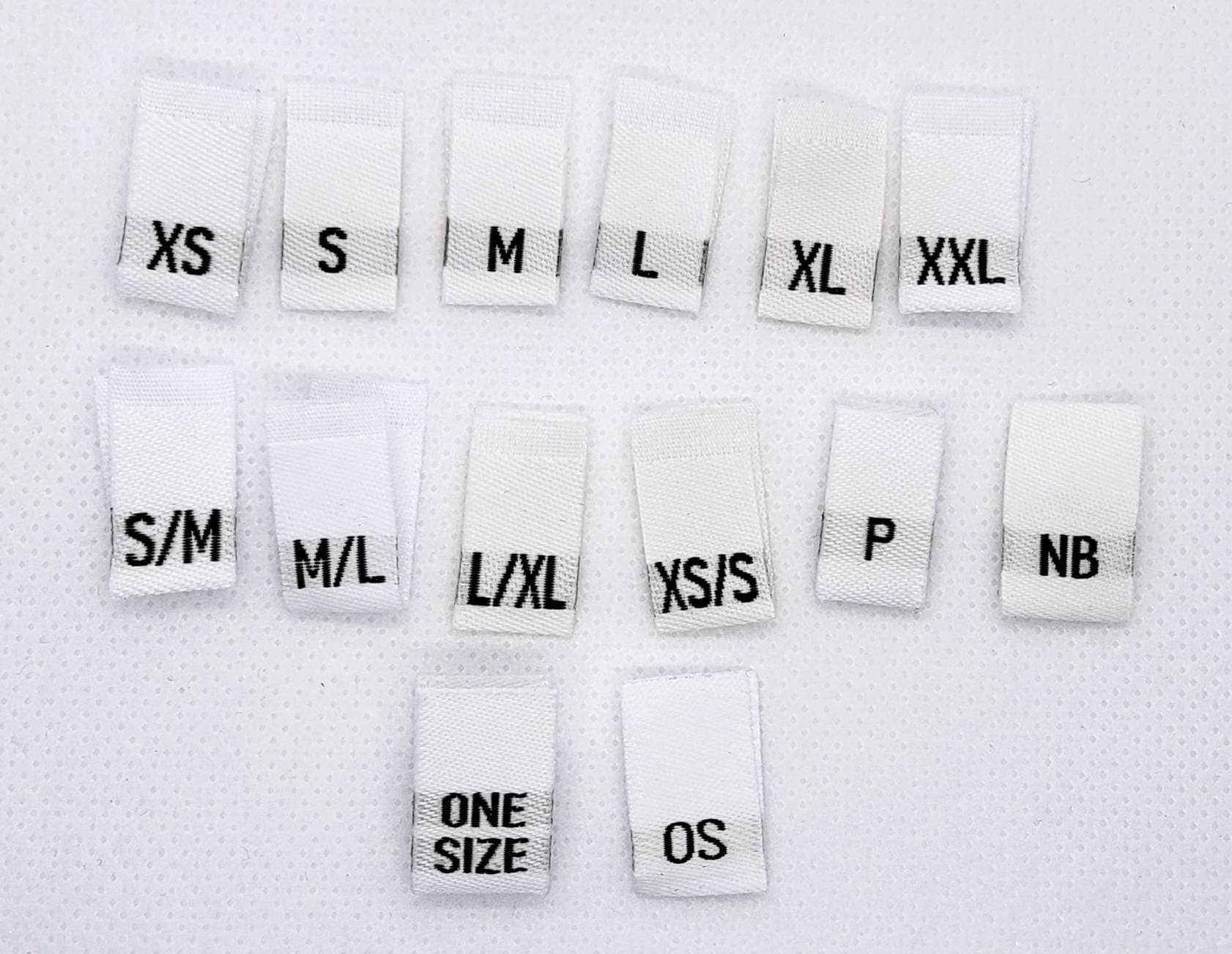 Woven Size Labels 200 Pieces in Stock Size Labels Sew in - Etsy