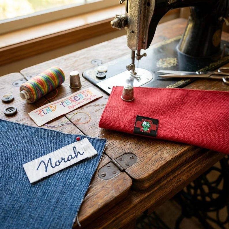 Custom Woven Clothing Labels: Personalized Fabric Garment Tags - Etsy