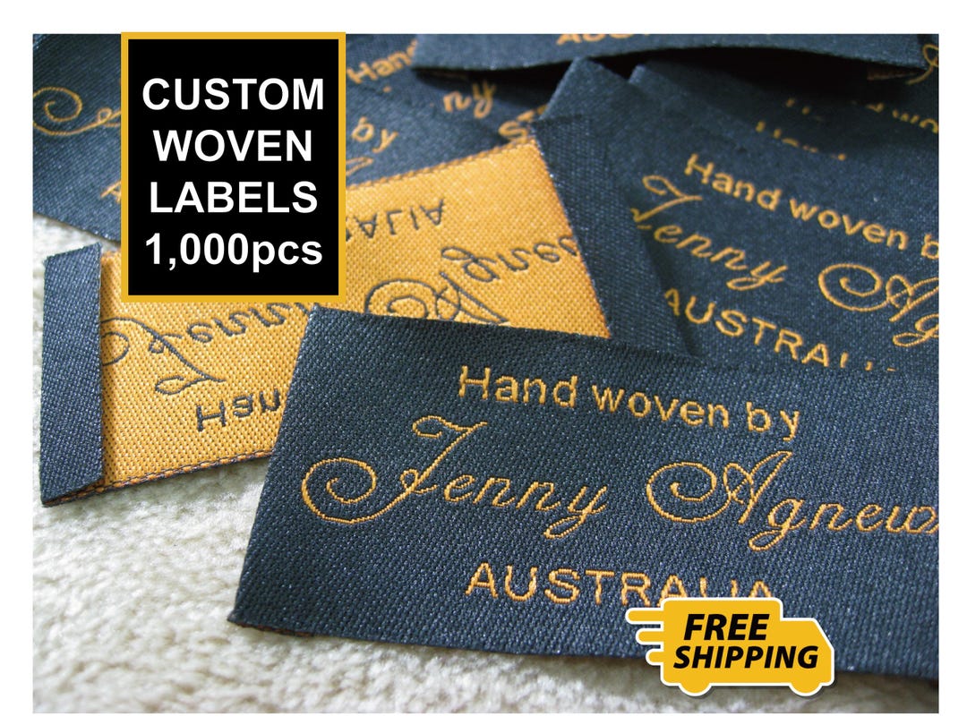 Custom Woven Clothing Labels: Personalized Hem Tags, 1000pcs - Etsy