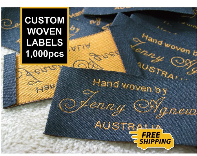 Custom Woven Clothing Labels: Personalized Hem Tags, 1000pcs - Etsy