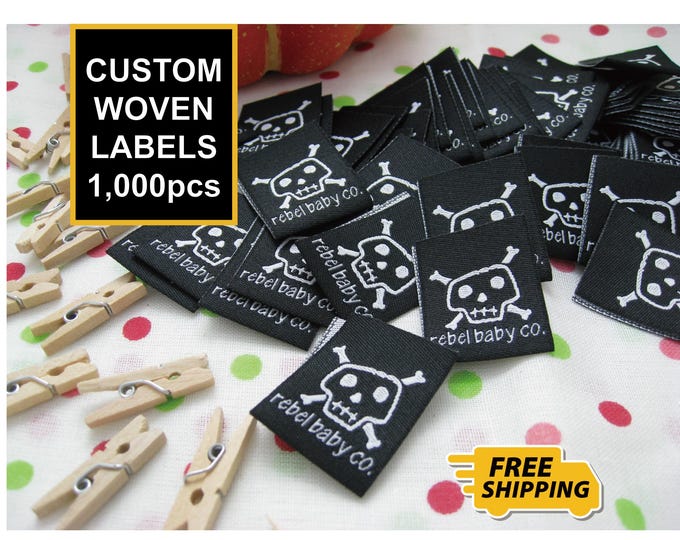 Hem Tag Sewing Clothing Lable Personalized Custom Woven Label 1,000pcs ...