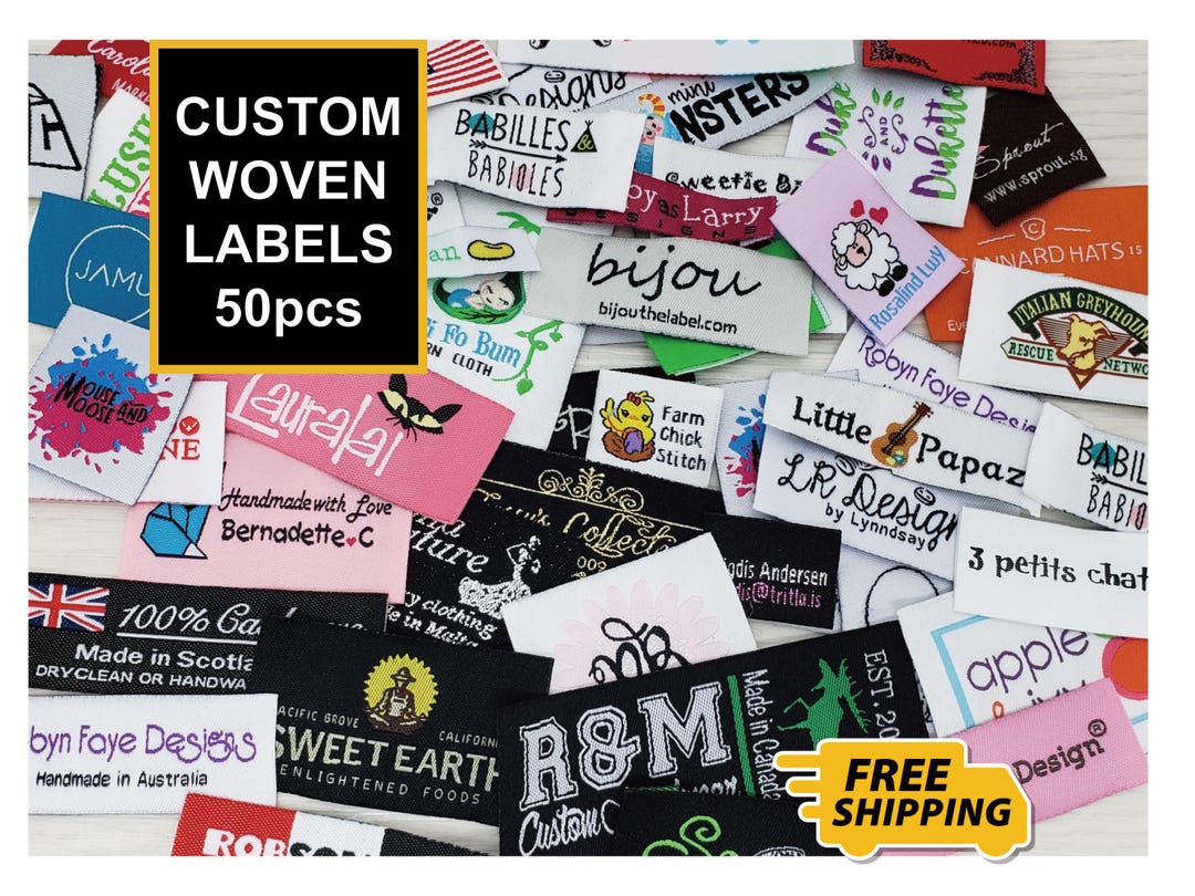 Custom Woven Labels Personalized Clothing Tags Name Tag Labels Made-to ...
