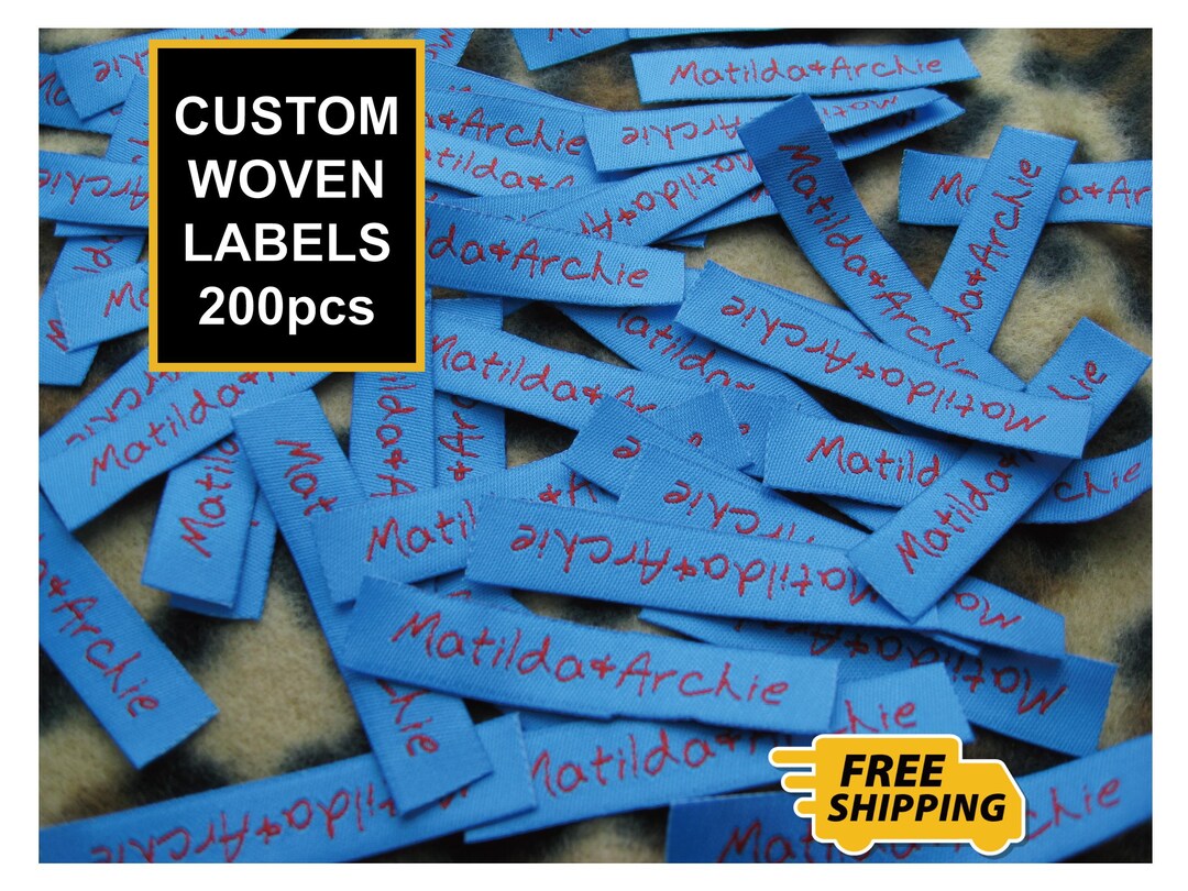 Custom Woven Clothing Labels: Personalized Brand Tags, 200pcs - Etsy