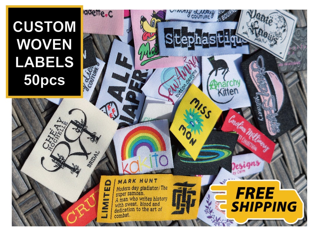 Custom Woven Labels Personalized Clothing Tags Name Tag Labels Made-to ...