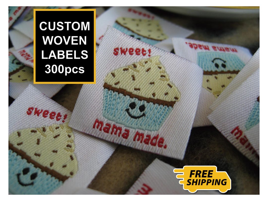 300pcs Custom Woven Labels | School Labels | Craft Labels ...