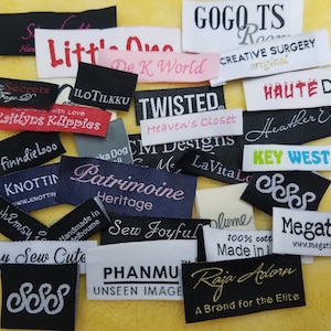 Custom Woven Labels Personalized Clothing Tags Name Tag Labels Made-to ...