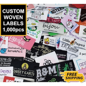 Custom Woven Clothing Labels: Personalized Fabric Garment Tags - Etsy
