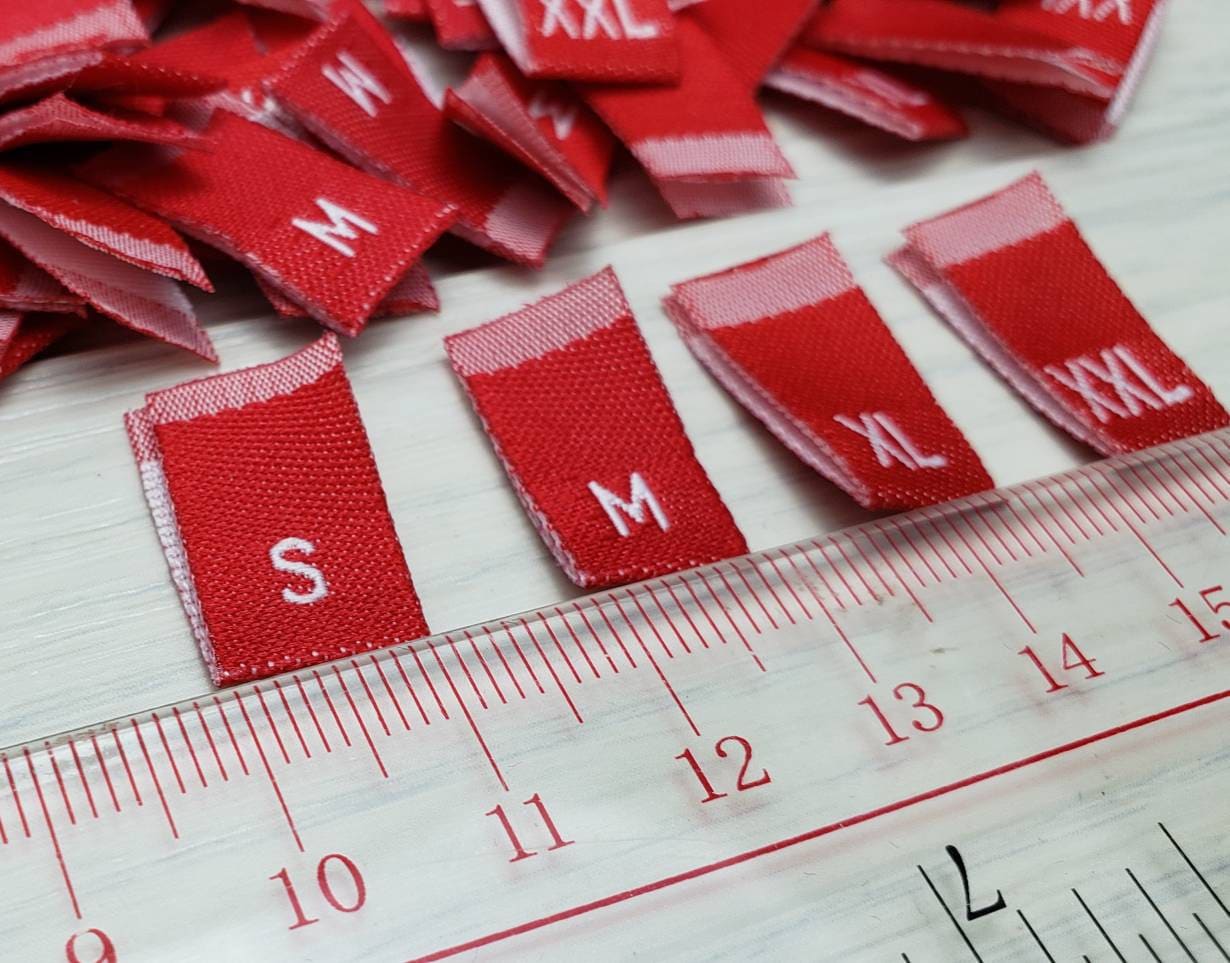 Woven Size Label 200 Pieces in Stock Size Label Sew in Label - Etsy