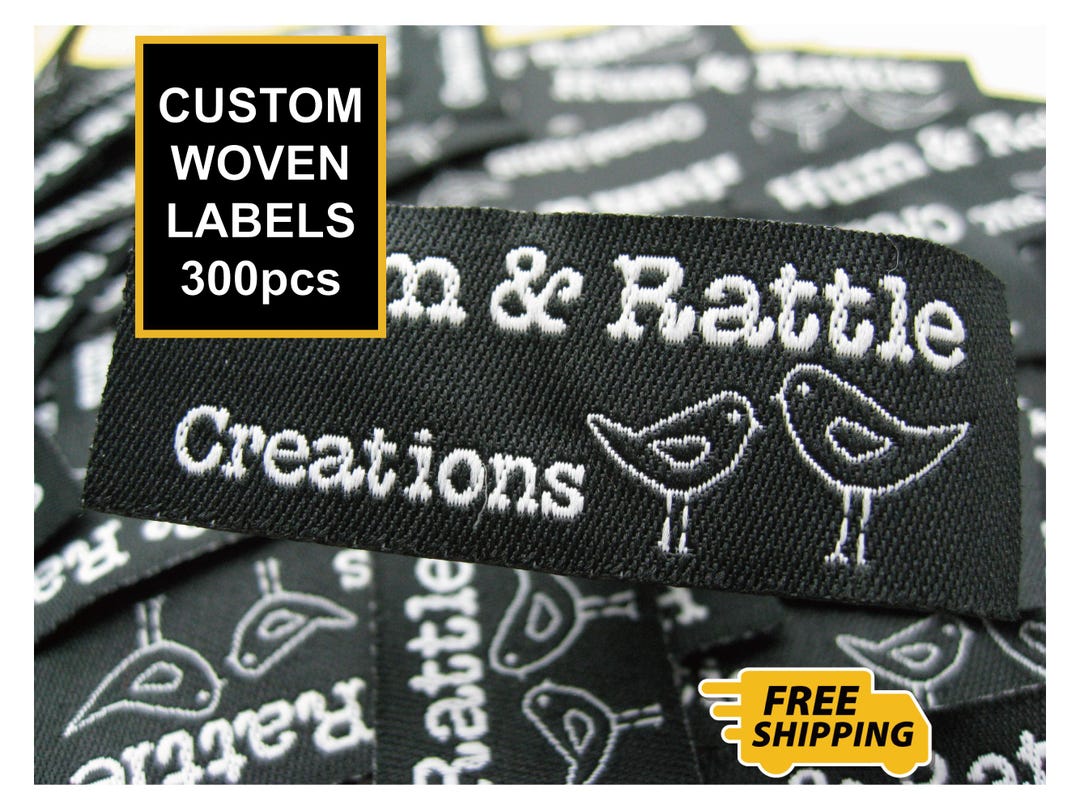 300pcs Custom Woven Labels | School Labels | Craft Labels ...