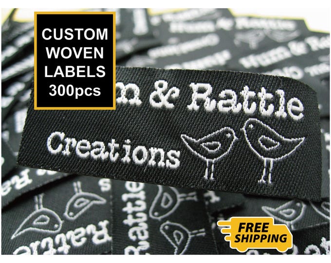 300pcs Custom Woven Labels | School Labels | Craft Labels ...