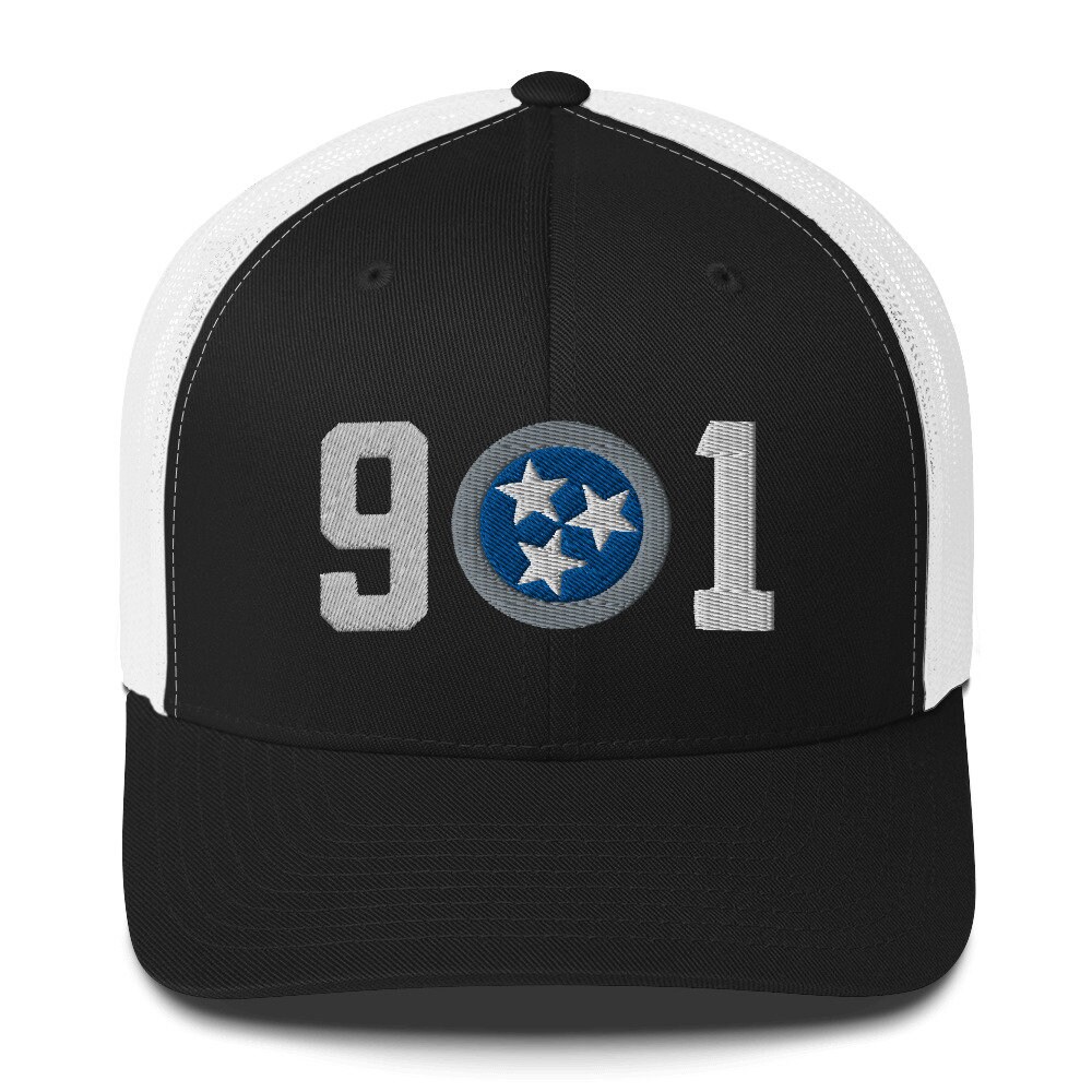 Memphis TN 901 Tri-star 3D Puff Trucker Hat Tigers White/royal/grey - Etsy