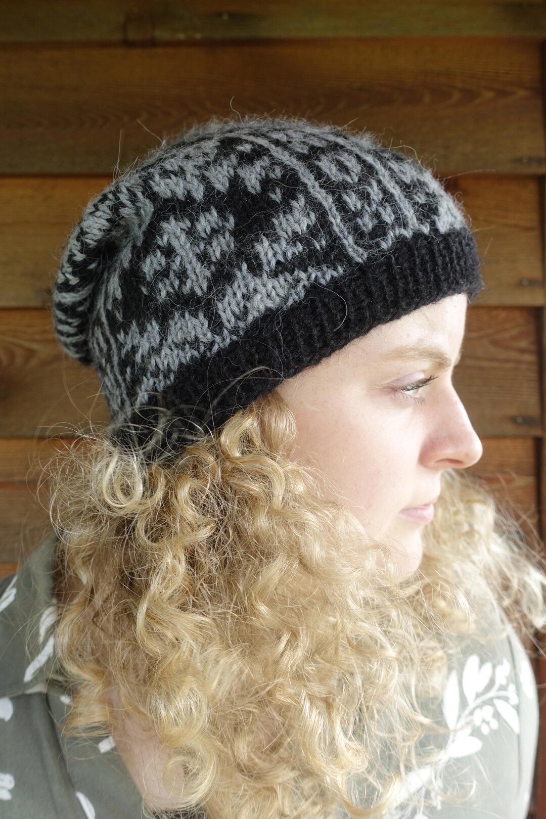 Beanie Knitted Hat 'fair Isle' Fine 100% Alpaca Norwegian Hand-knitted ...