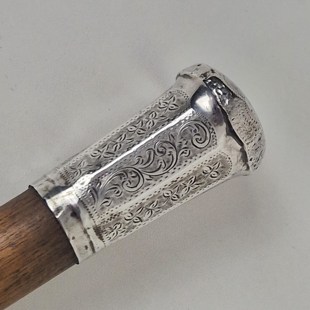Silver Tipped Wooden Walking Cane Period 1920s Costume - Etsy UK
