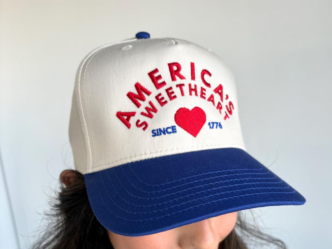 America's Sweetheart Embroidered Hat | Memorial Day Hat, Summer Hat ...