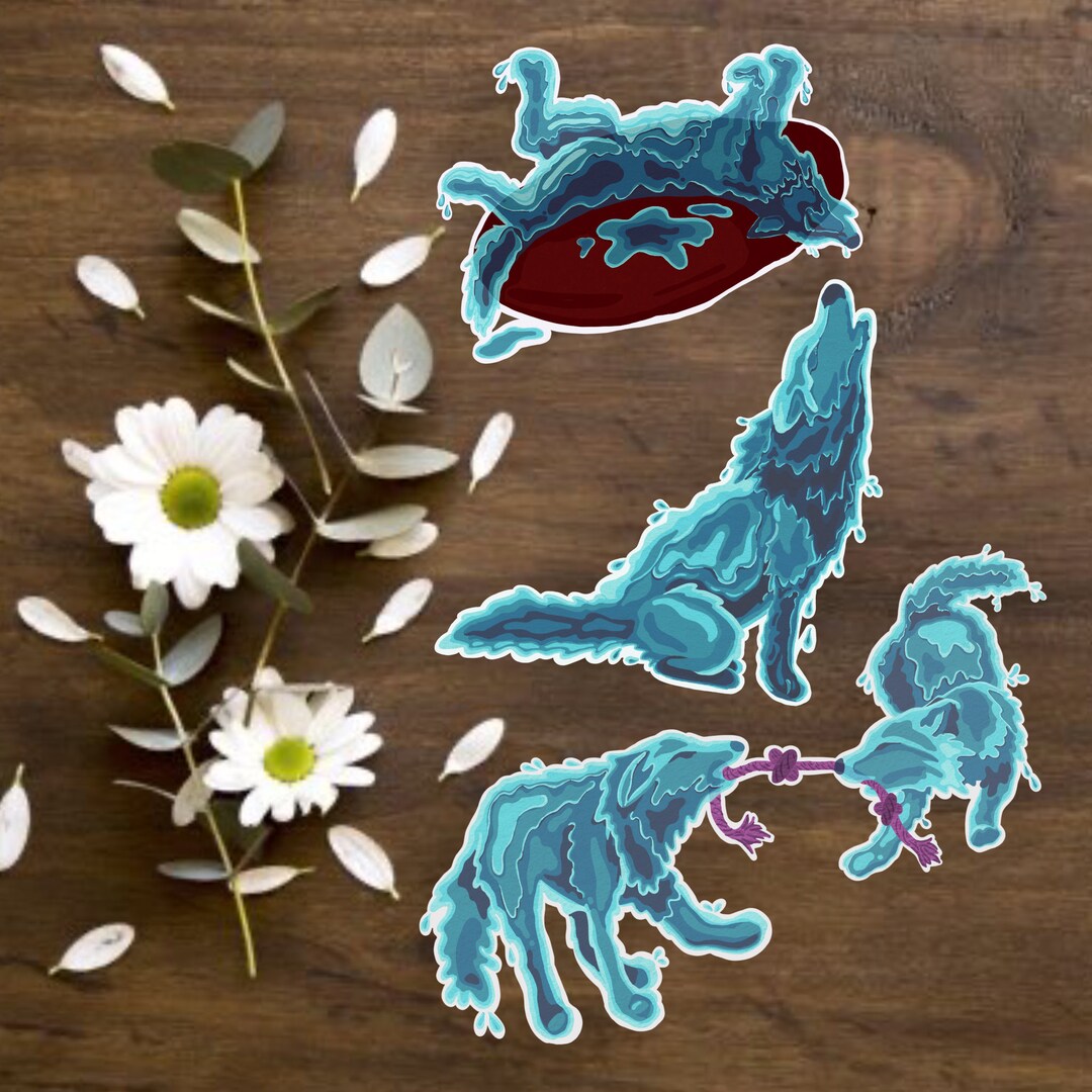 Feyre's Water Wolves Sticker Set Thorns and Roses - Etsy
