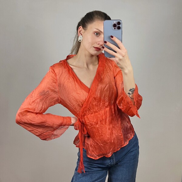 See Through Silk Blouse - Etsy